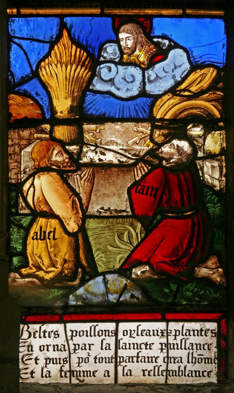 Cain and Abel Make Their Offerings by French School