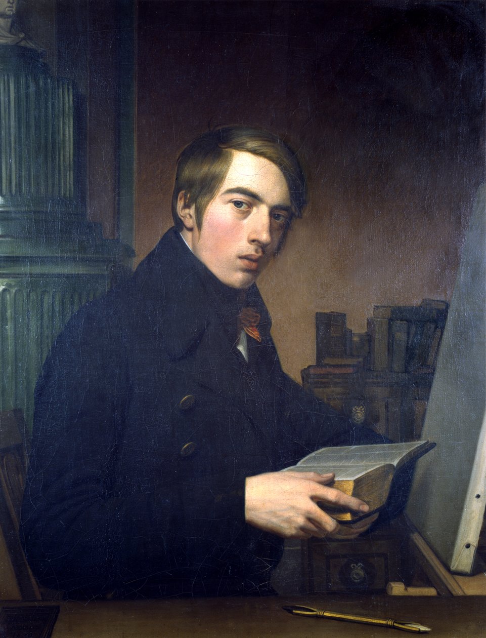 Self-Portrait from the Right with a Bible