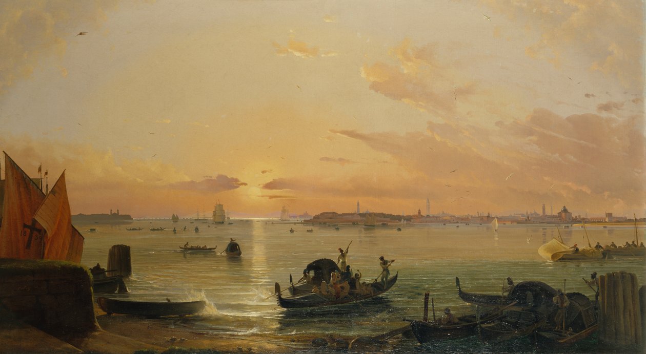 Venice Seen from the Lido by Friedrich Nerly
