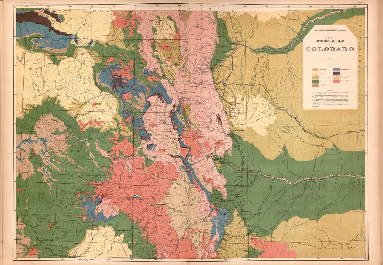 Geological and Geographical Atlas of Colorado and Portions of Adjacent ...