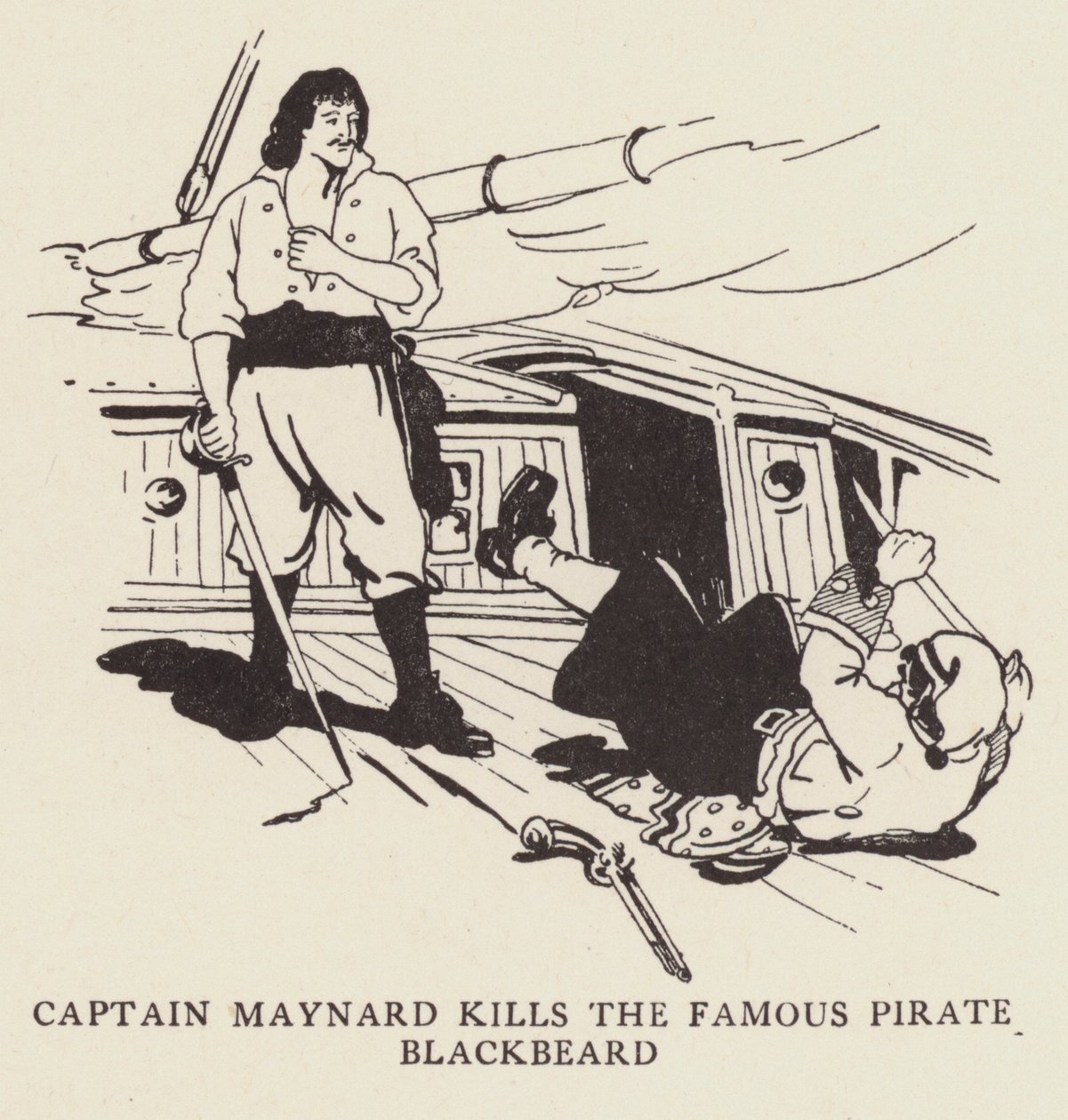 Captain Maynard kills the famous pirate Blackbeard
