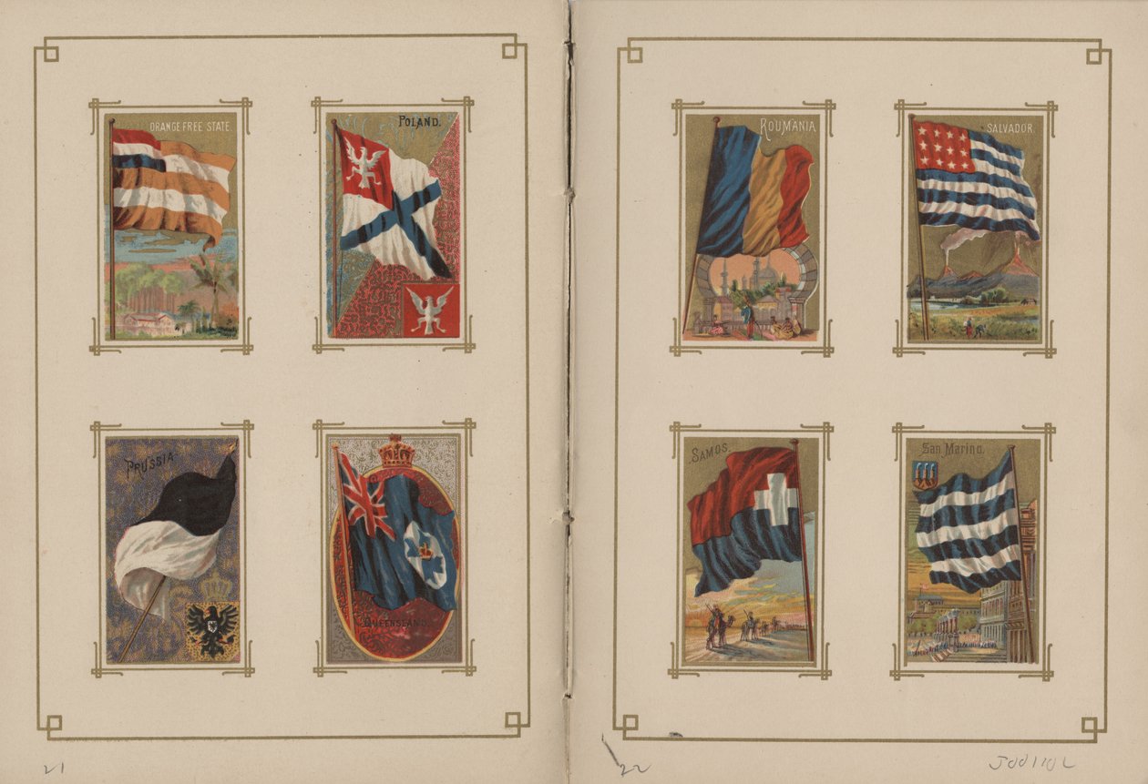 Flags of All Nations and the United States of America - Pages 21 and 22