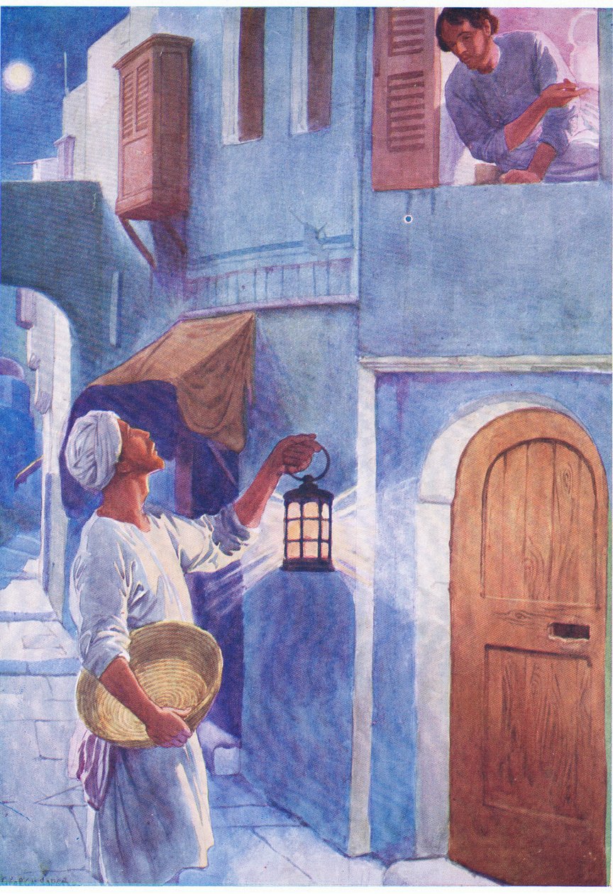 The unfriendly neighbour, from The Bible Picture Book published by ...