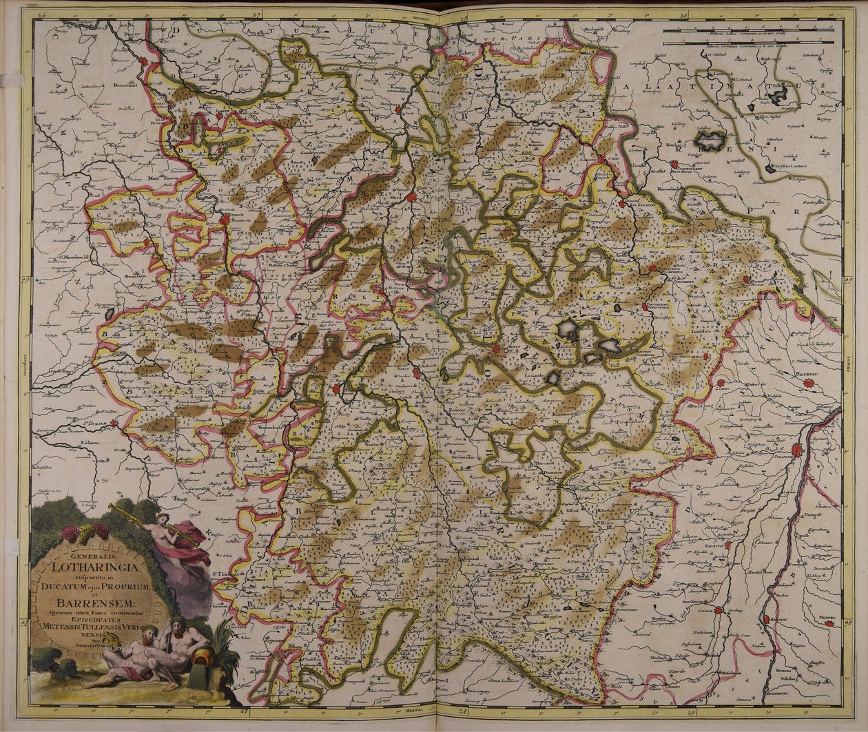 General Map of Lorraine divided into its Duchy and Barrois