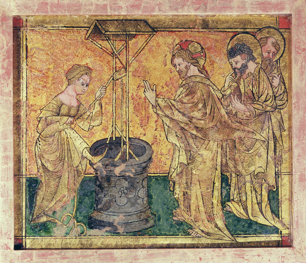 Christ and the Woman of Samaria at the Well by German School