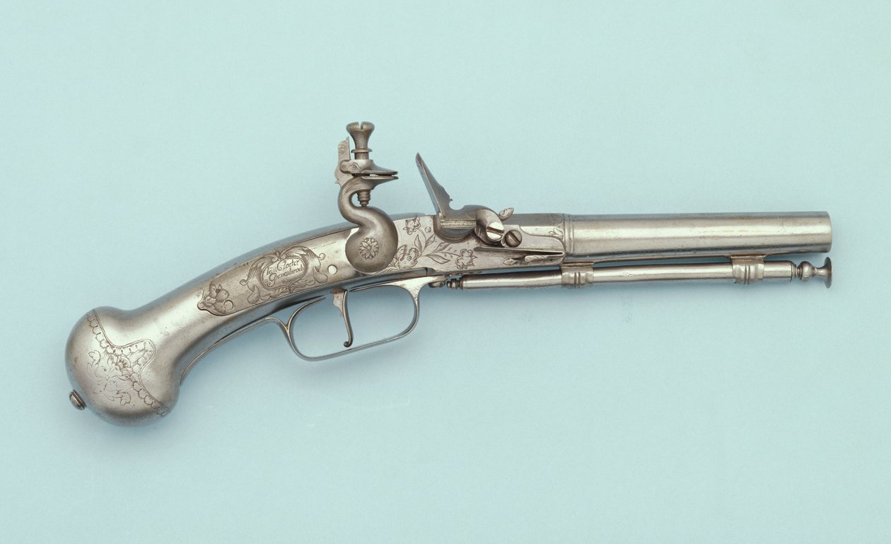 An all steel flintlock pistol, Jan Cloeter a Grevenbroich