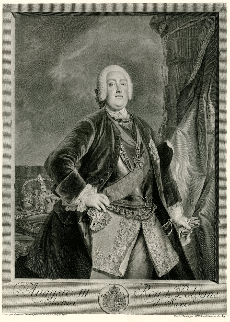 Augustus III (1696-1763) King of Poland by German School