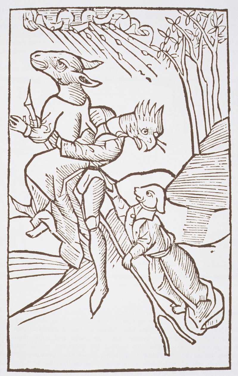 Departure for the Sabbath, copy of an illustration from Von den Unholden oder Hexen by Ulrich ...