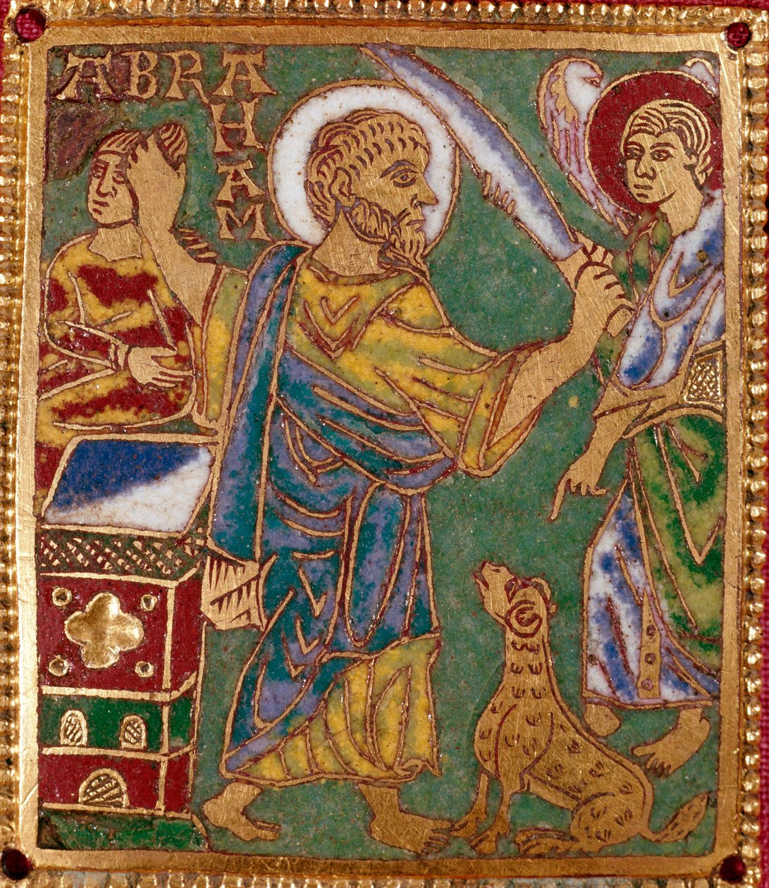 Enamel Plate Representing the Prophet Abraham and the Sacrifice of Isaac