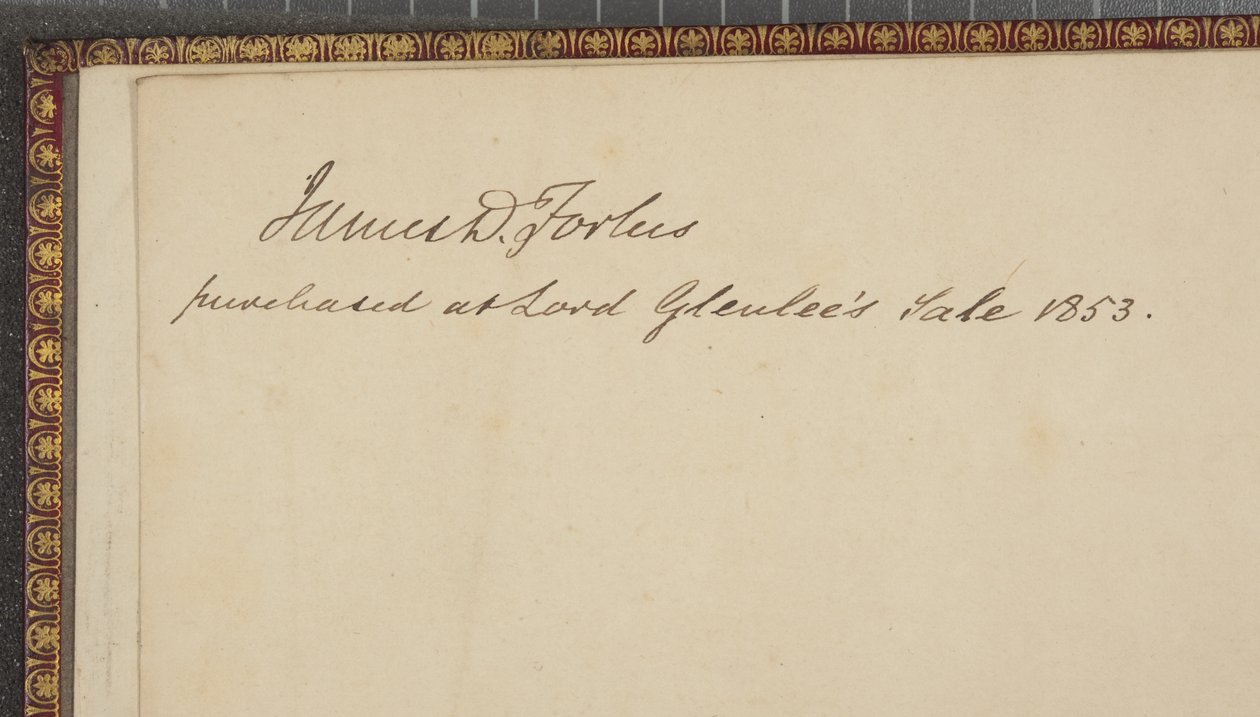 Front endpaper details from 'Astronomia nova Aitiologetos', by Johannes ...