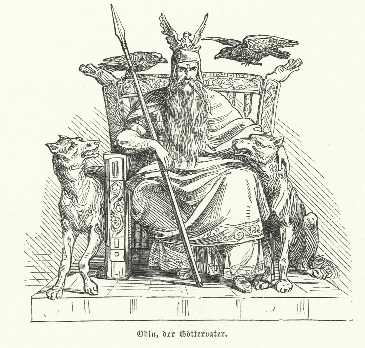 Odin, god of Norse mythology by German School