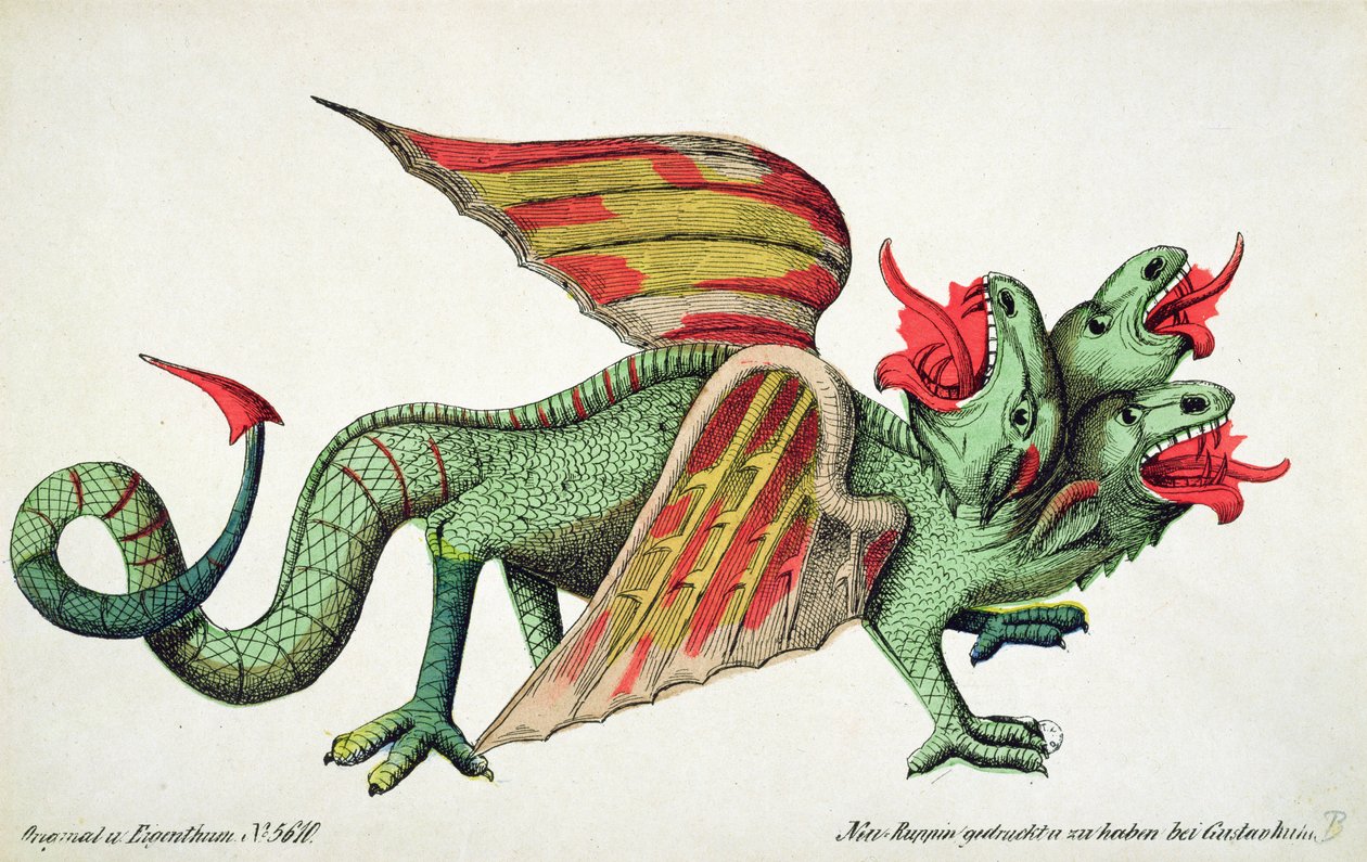 Three Headed Dragon Drawing Three Headed Dragon | Dragon Vibe