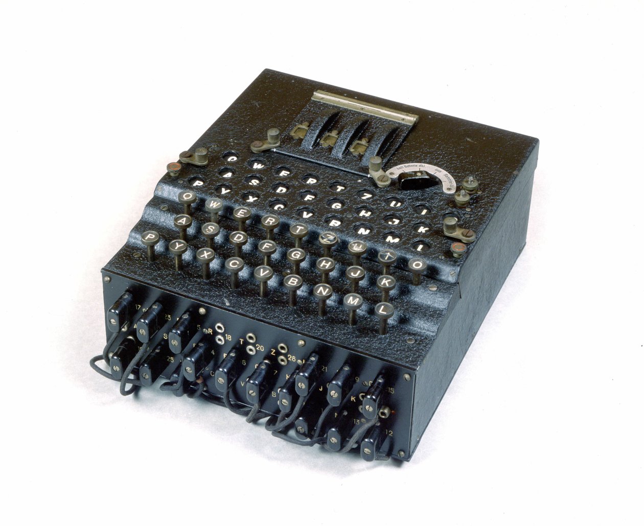 War 1939-1945. Decoding machine “Enigma” invented by Arthur Scherbius (1878-1929) German engineer