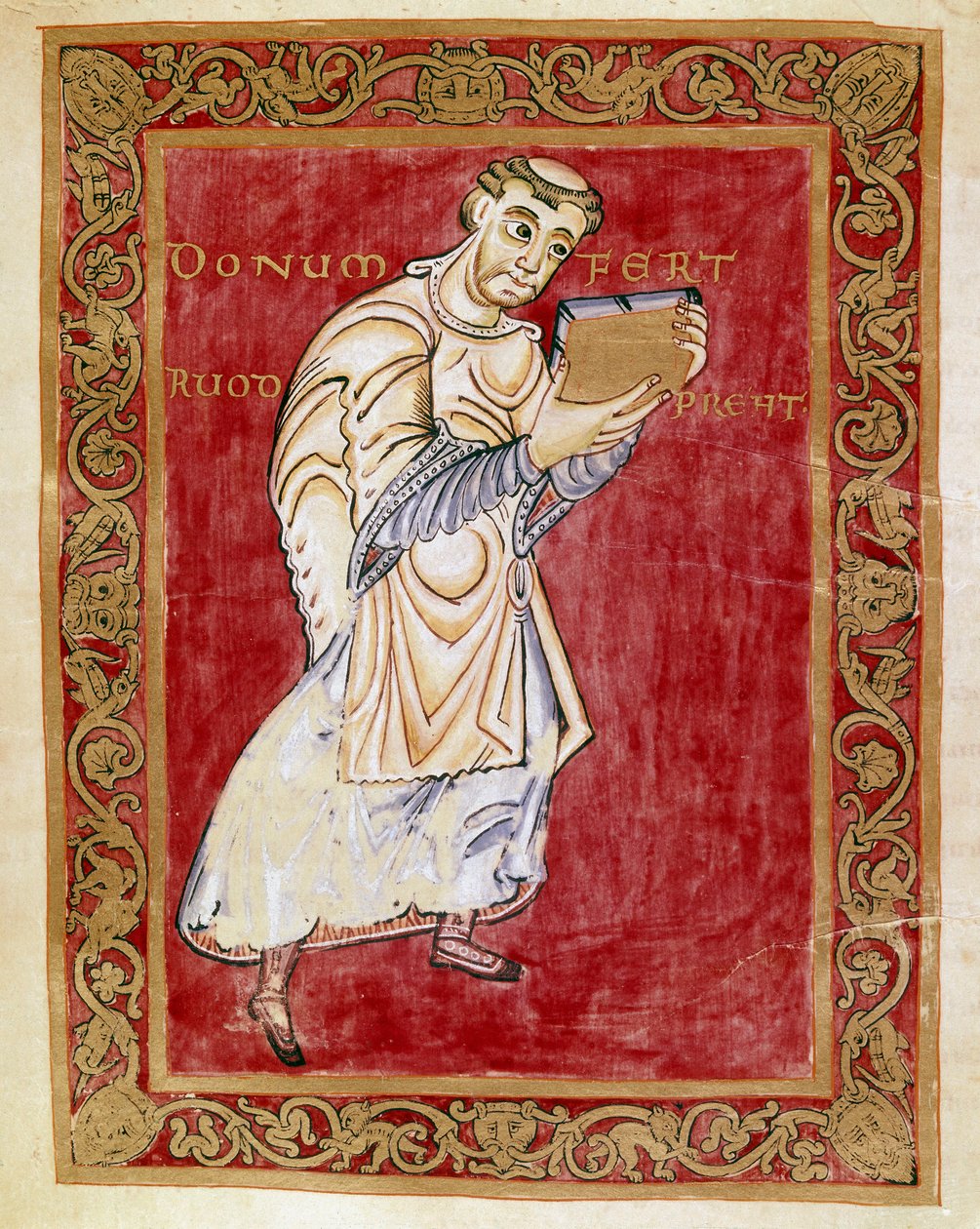 The Monk Ruodprecht Takes the Manuscript to the Archbishop Egbert of ...