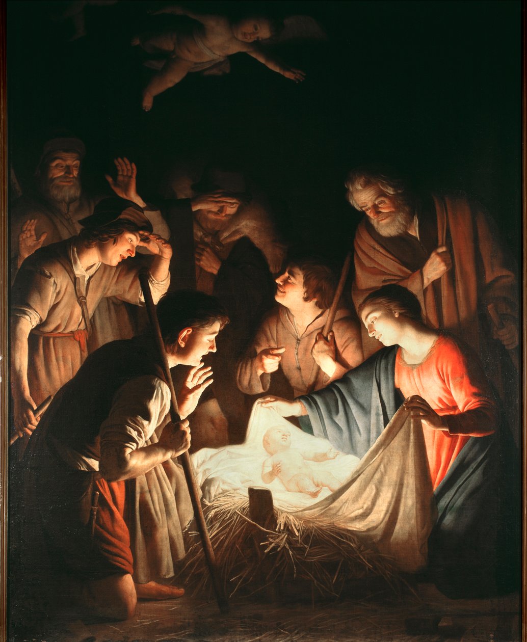 The Adoration of Shepherds by Gerrit van Honthorst