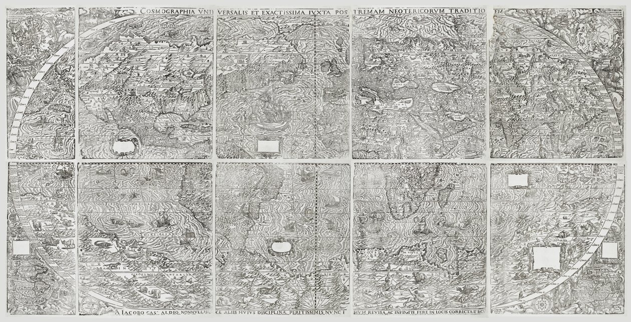 Universale World Map by Giacomo Gastaldi: Fine art print