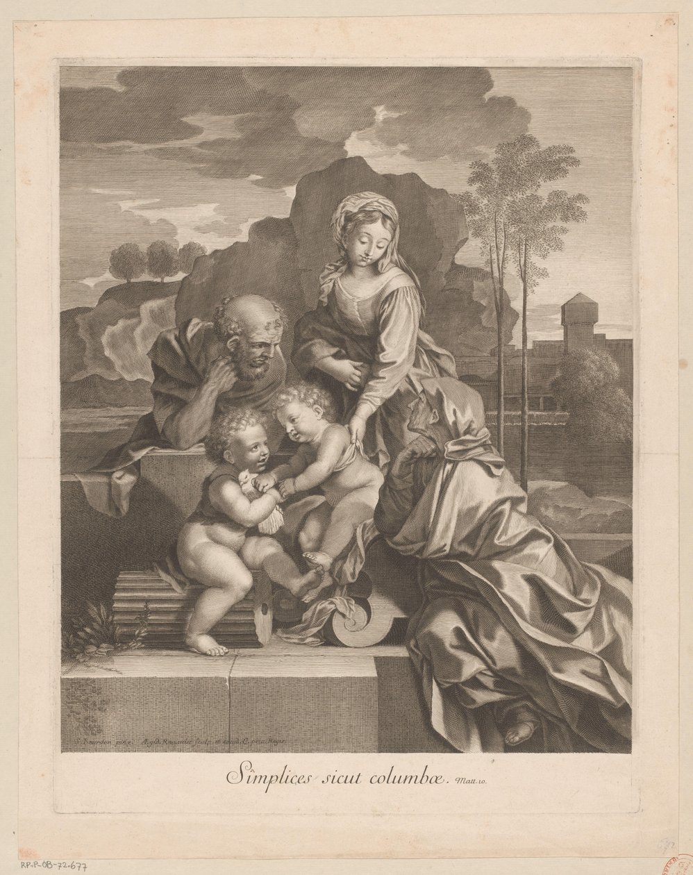 Holy Family with Elizabeth and John the Baptist with Dove