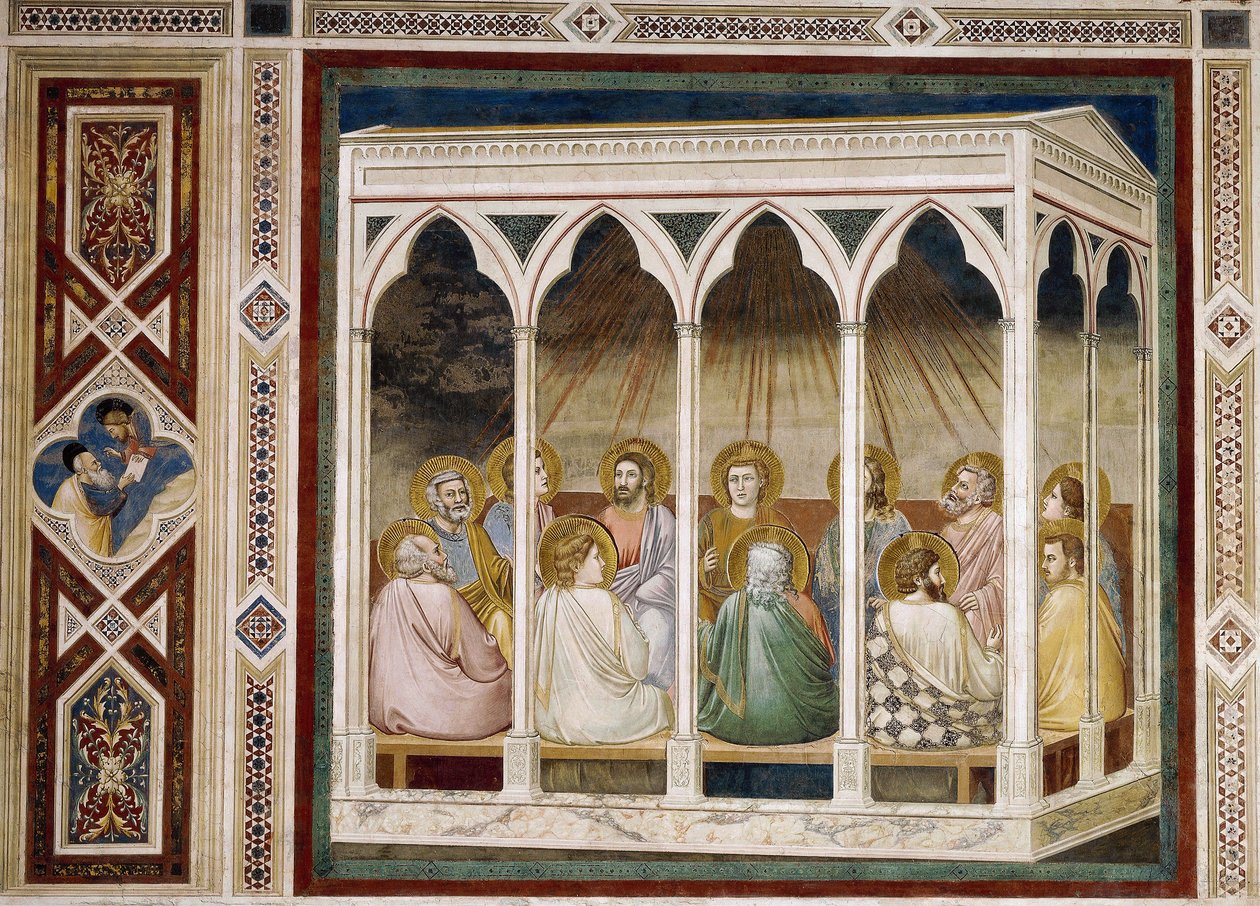 Pentecost (detail) by Giotto (c.1266-1337): Fine art print