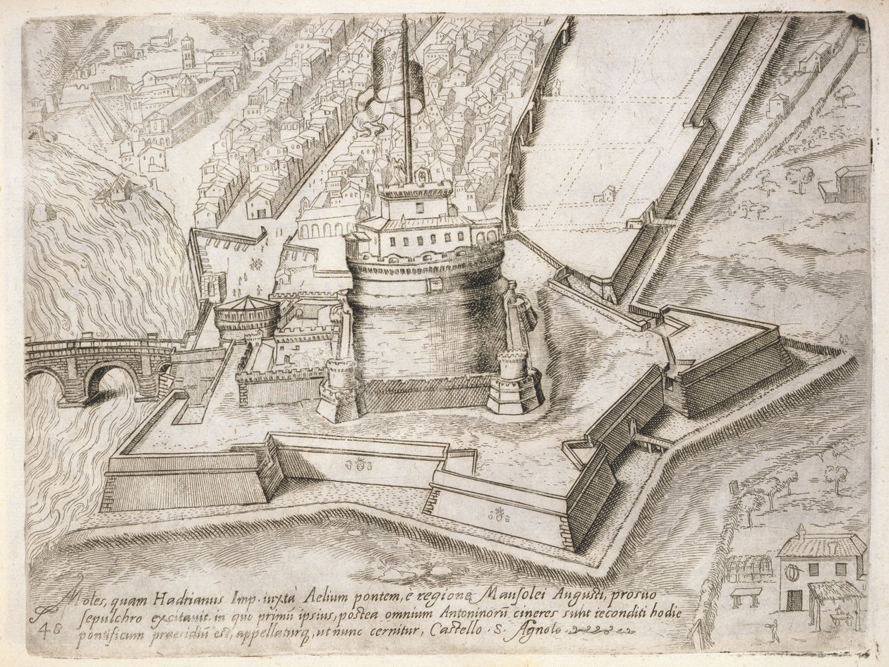 The Tomb of Hadrian, from 'Cosmo Medici Duci florentinor'