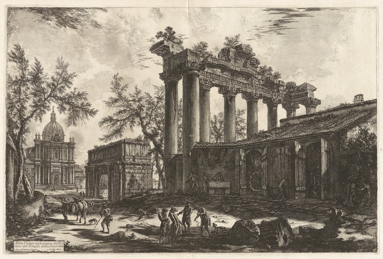 Another View of the Remains of the Pronaos of the Temple of Concord ...