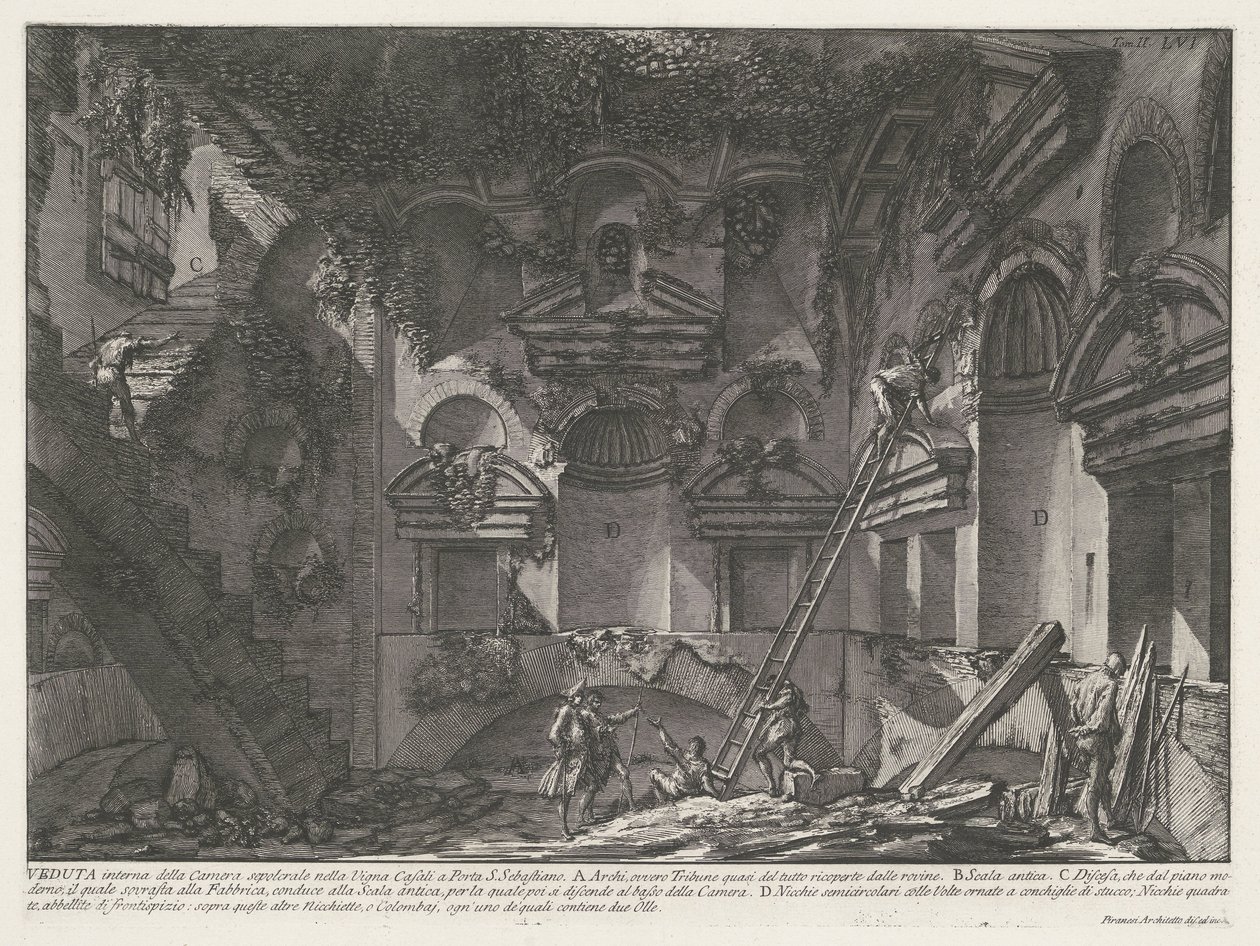 Interior of Tomb at Vigna Casali (series title: Archaeological Finds in ...