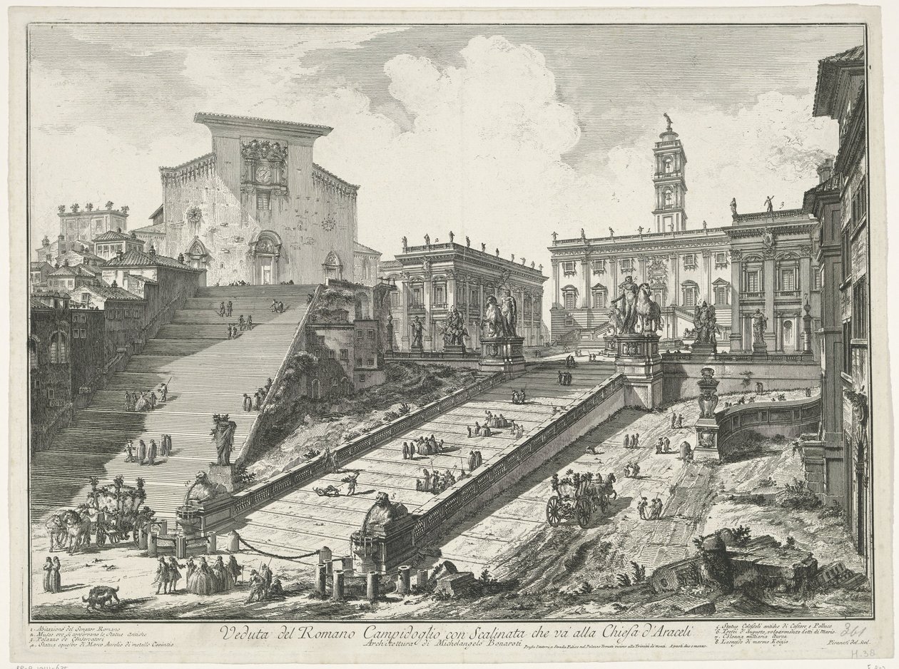 Steps to Piazza del Campidoglio and Santa Maria in Aracoeli in Rome ...