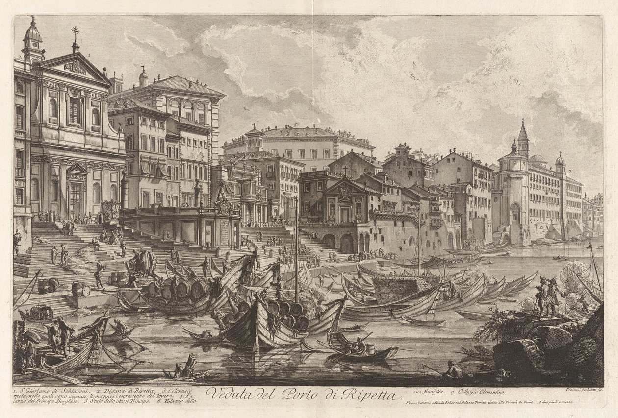 View of the Port of Ripetta, from Views of Rome