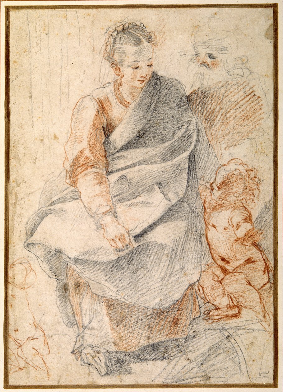 The Holy Family by Giovanni Battista Vanni: Fine art print