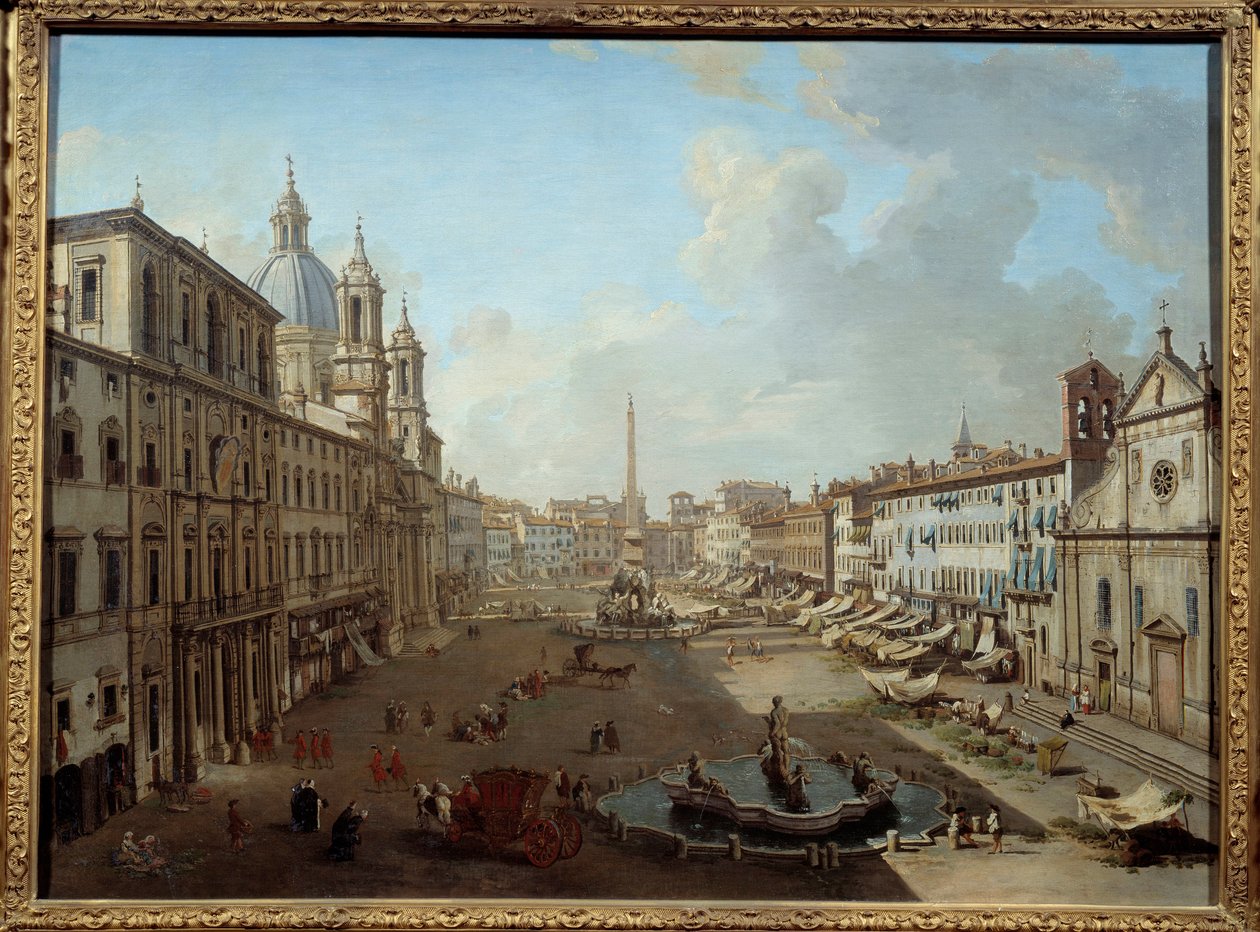 Piazza Navona in Rome by Giovanni Paolo Pannini