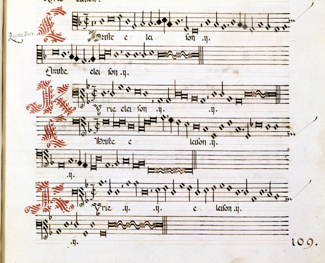 Kyrie Manuscript of the 'Messes of Mantua' by Giovanni Pierluigi da ...