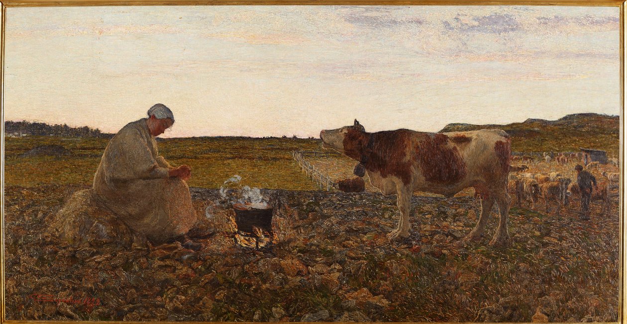 The Sad Hour by Giovanni Segantini: Premium art reproduction