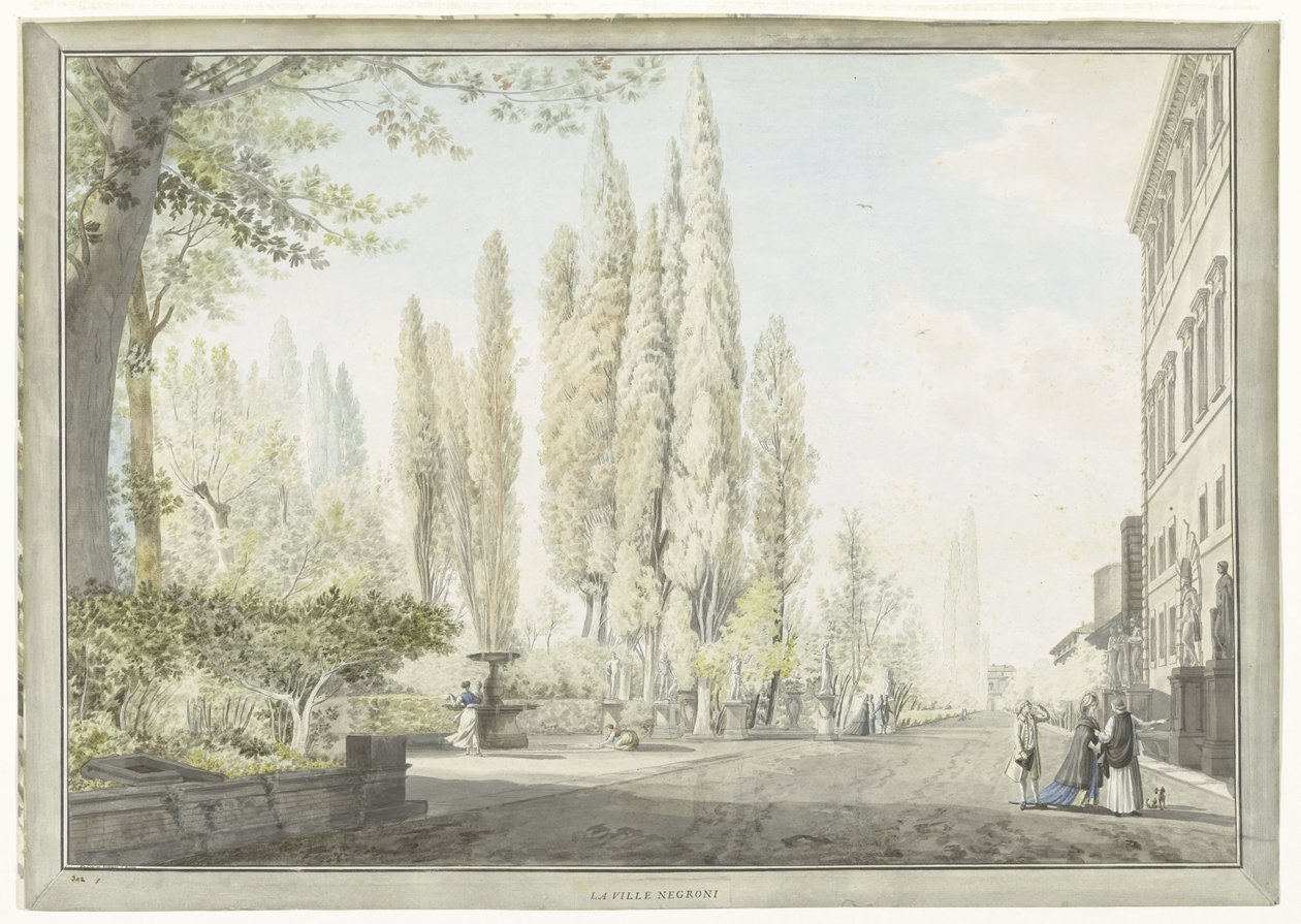 View of Villa Montalto in Rome (La ville Negroni, Views of Rome and ...
