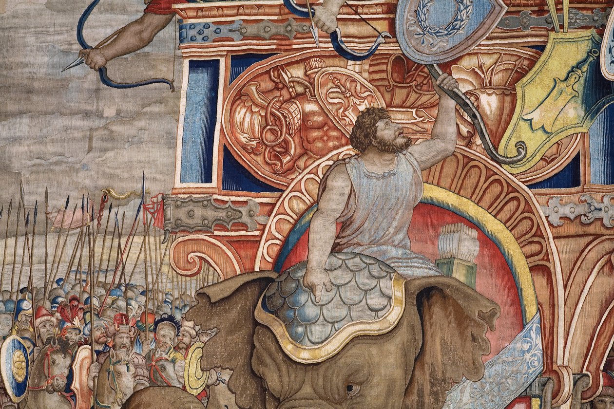 The battle at Zama (detail) by Giulio Romano