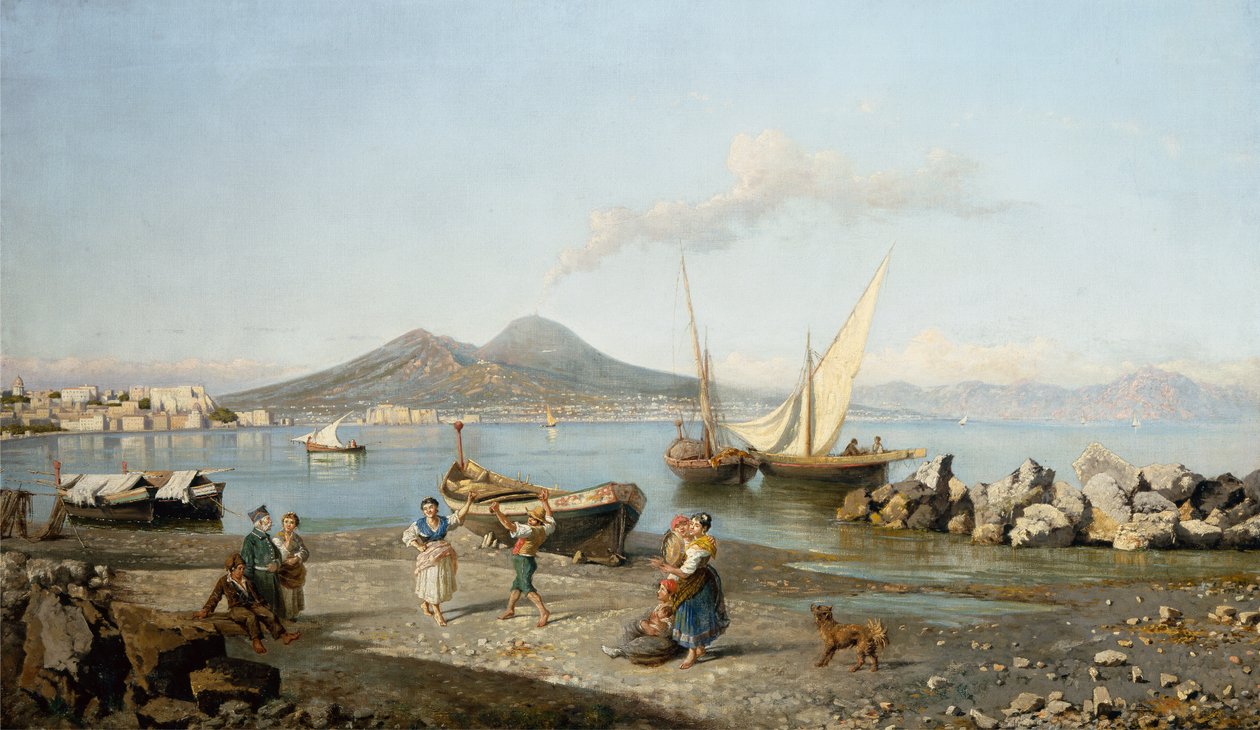 A View of the Bay of Naples by Giuseppe Carelli