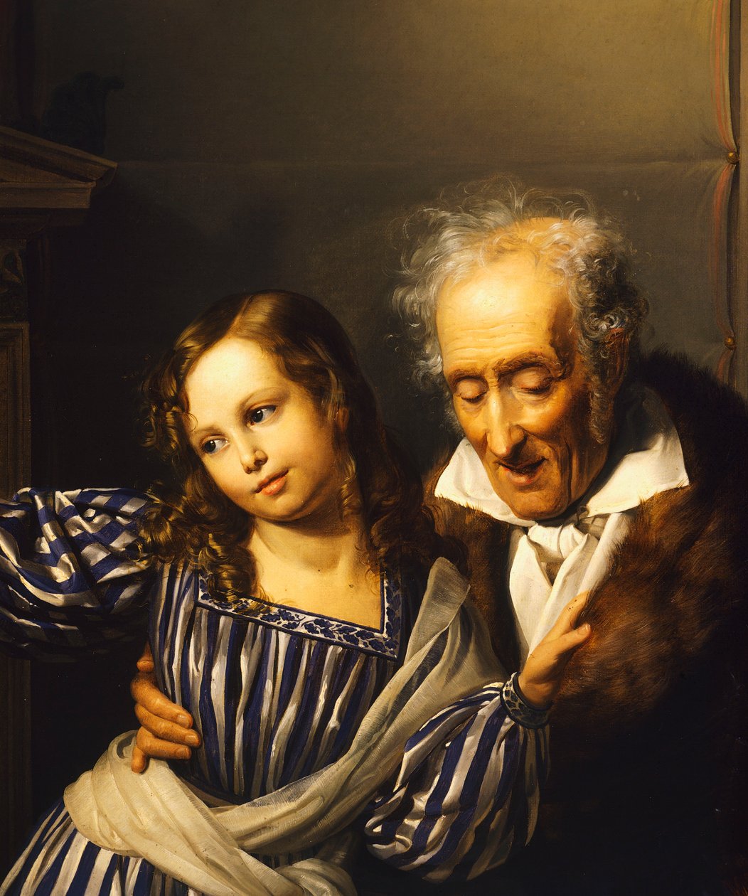Old Man Pointing out Maria Luigia's Herm to his Granddaughter