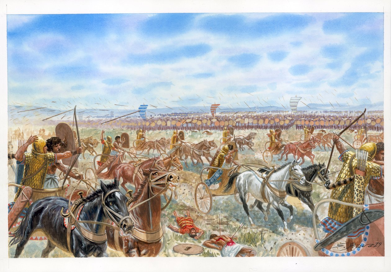 Battle of Megiddo Between Egyptians and Syro-Canaanites