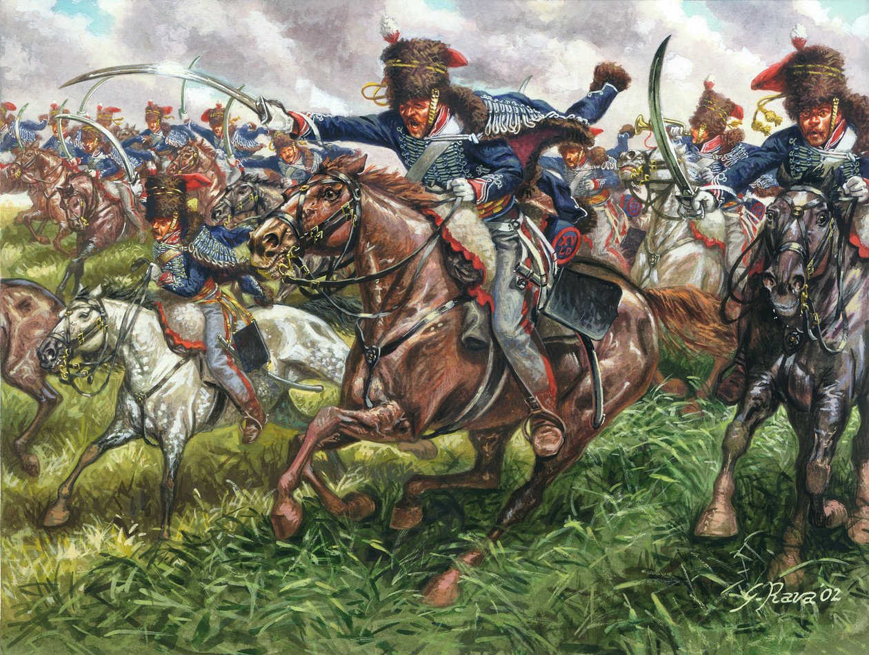 Charge of the 15th Regiment of British Dragoons at the Battle of ...