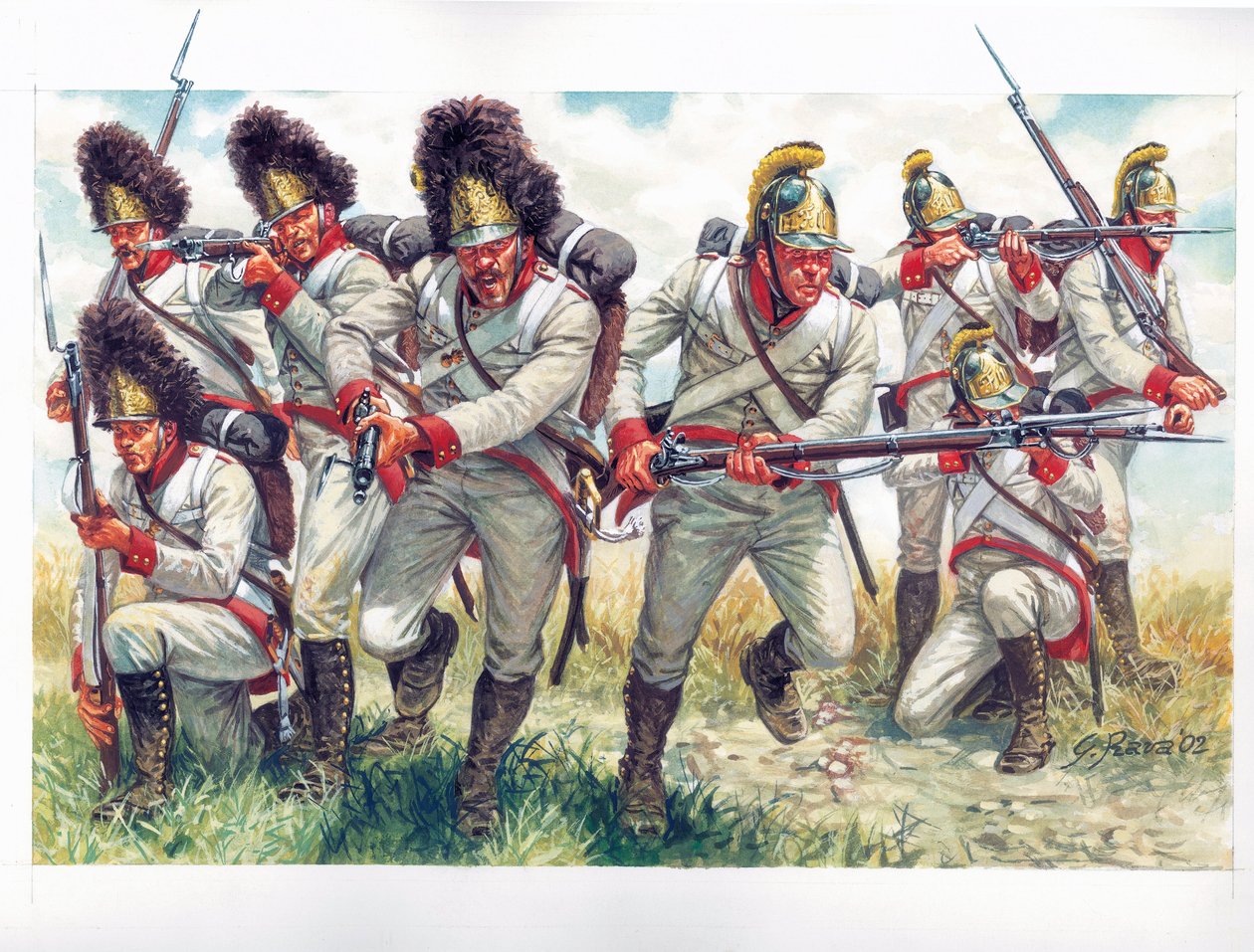 First Empire: Grenadiers of the Austrian Infantry 1809 - Illustration ...