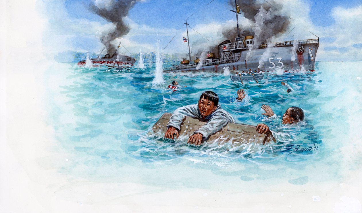 French-Thai War (1940-1941): naval battle between the army of Thailand ...