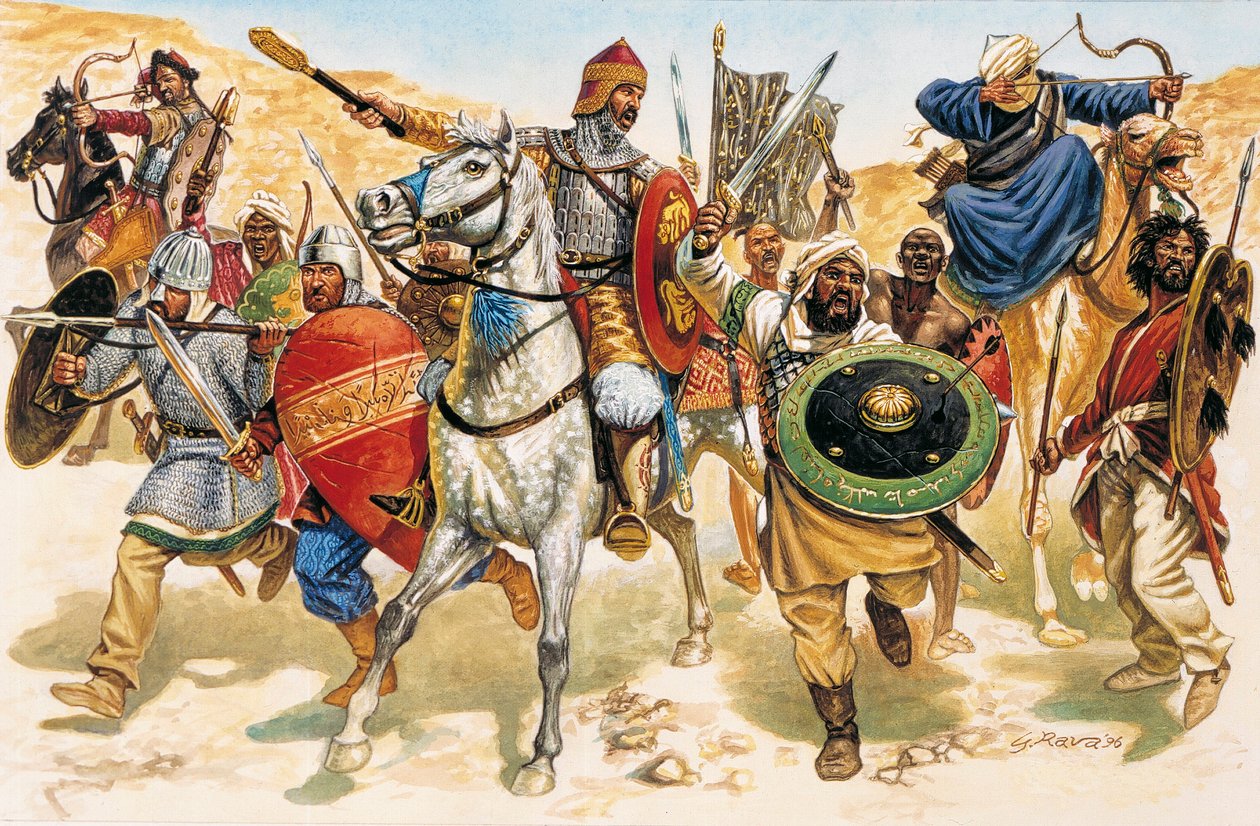 Holy War: Muslim Soldiers Fighting Against the Christian Enemy