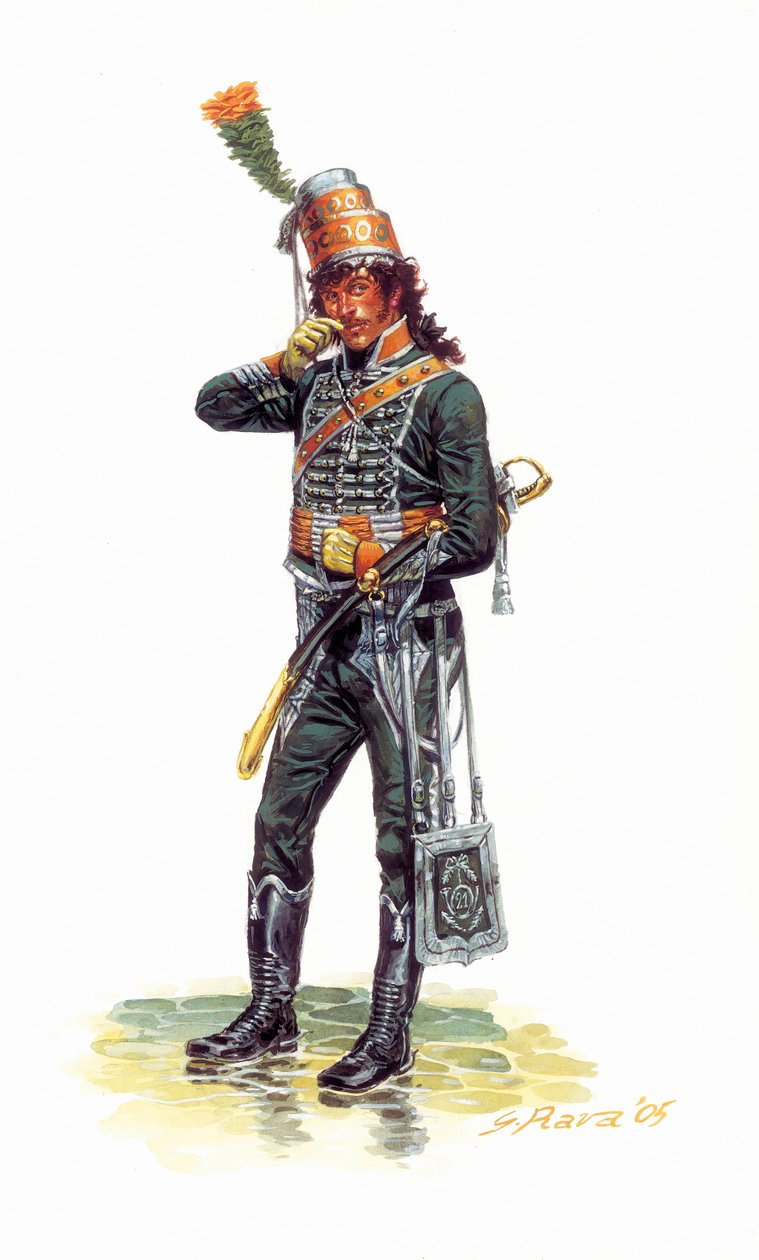 Portrait of Joachim Murat (1767-1815) young soldier in hunter's uniform ...