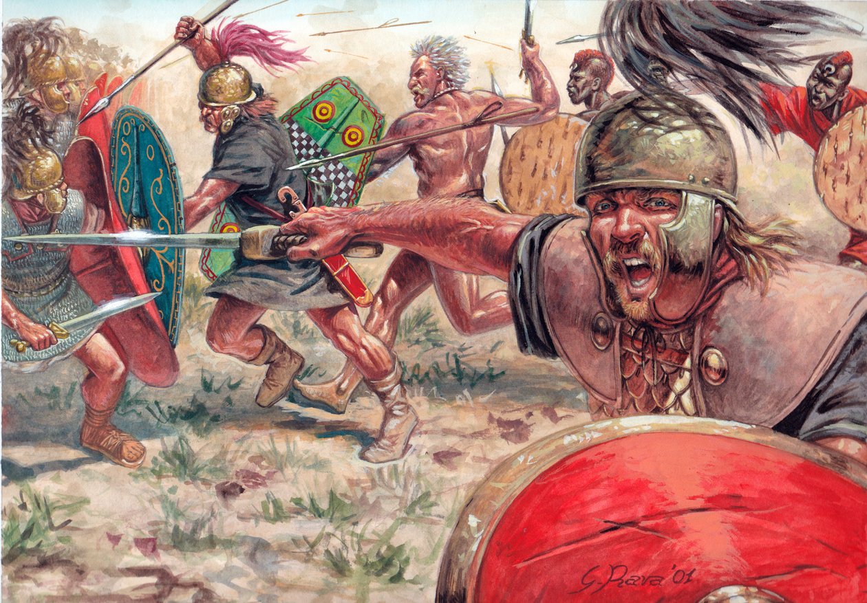 The Carthaginian Infantry by Giuseppe Rava: Fine art print