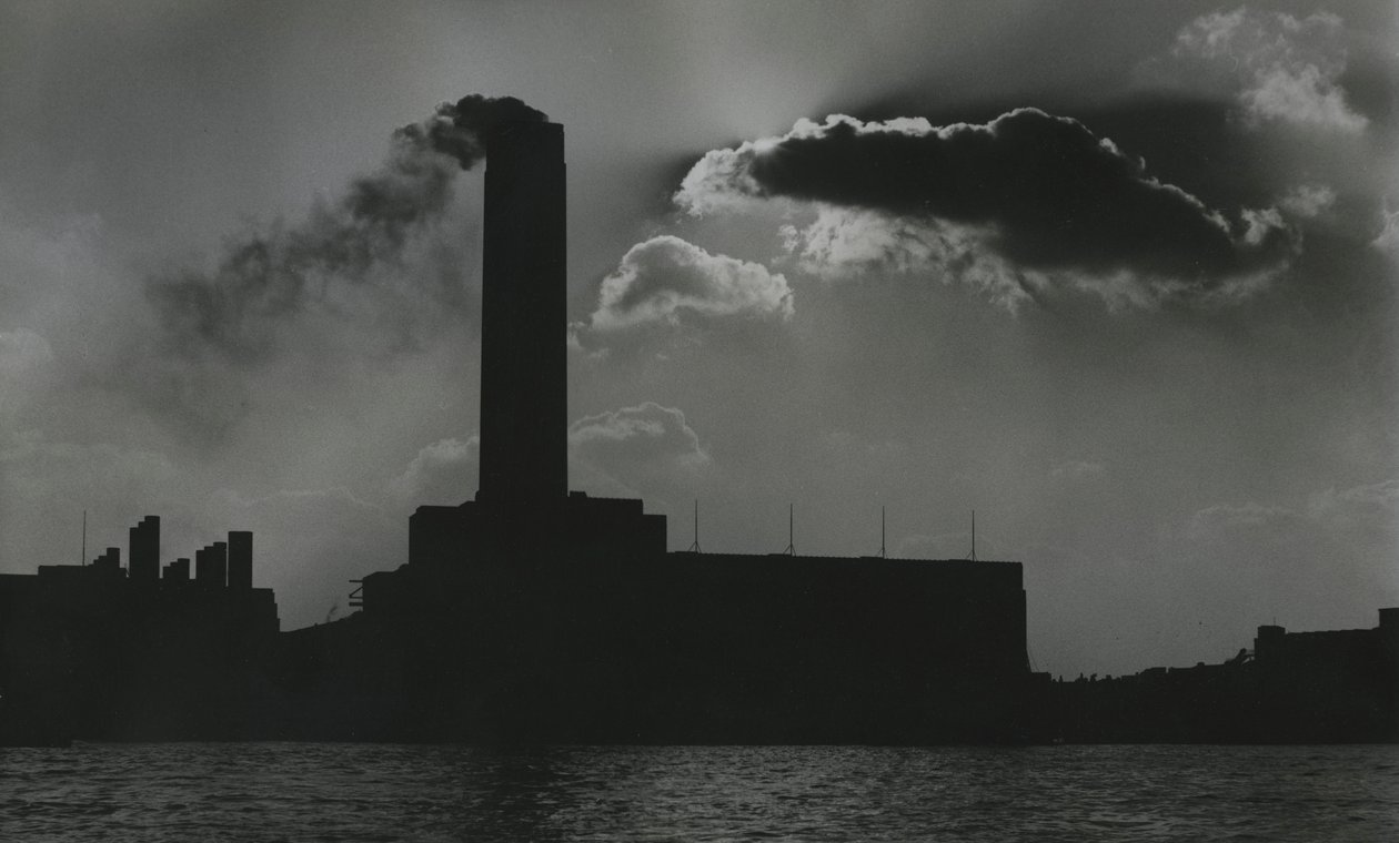 Thames side power station, London 1950s