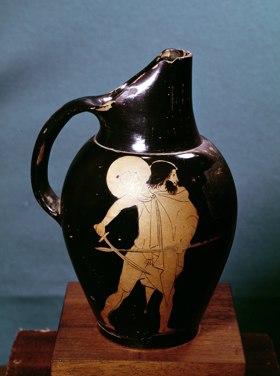 Attic Red-Figure Oinochoe Depicting Ulysses Pursuing the Sorceress ...