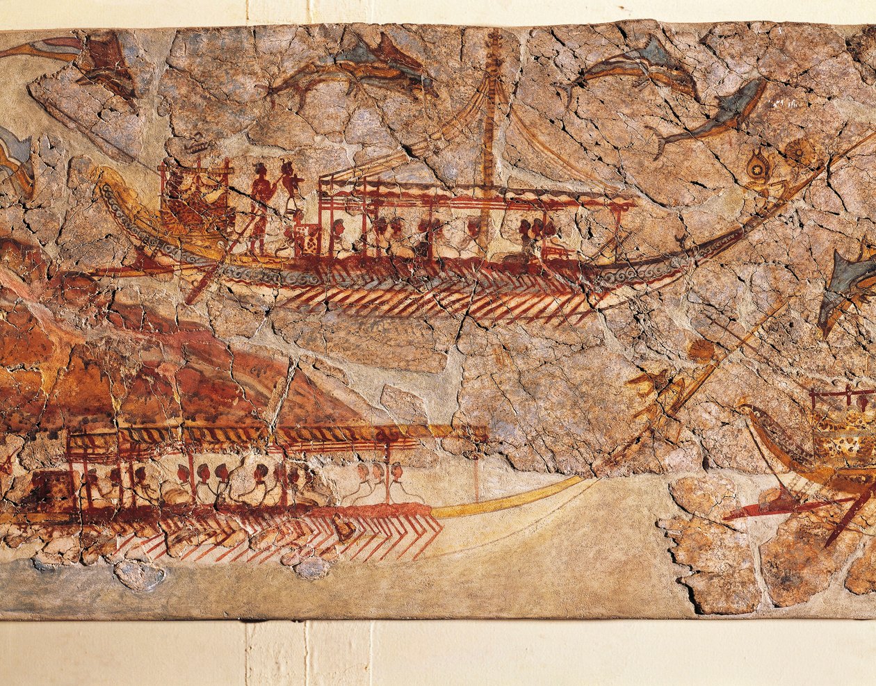 Fresco Depicting Ship Procession by Greek School