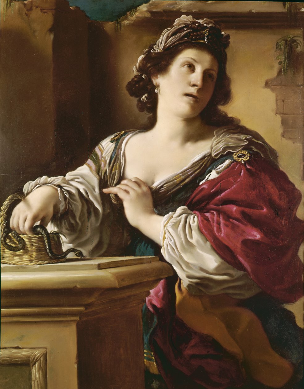 Cleopatra (oil) by Giovanni Francesco Barbieri