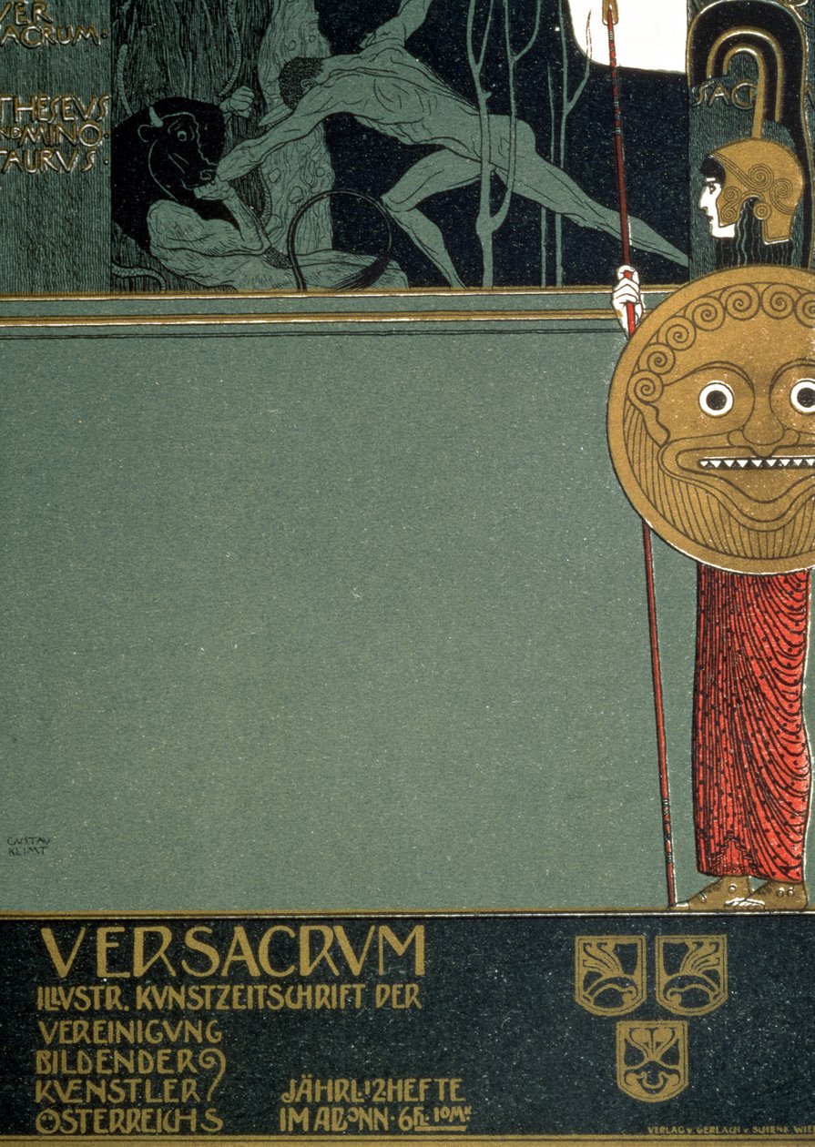 Cover of 'Ver Sacrum', the journal of the Viennese Secession, depicting ...
