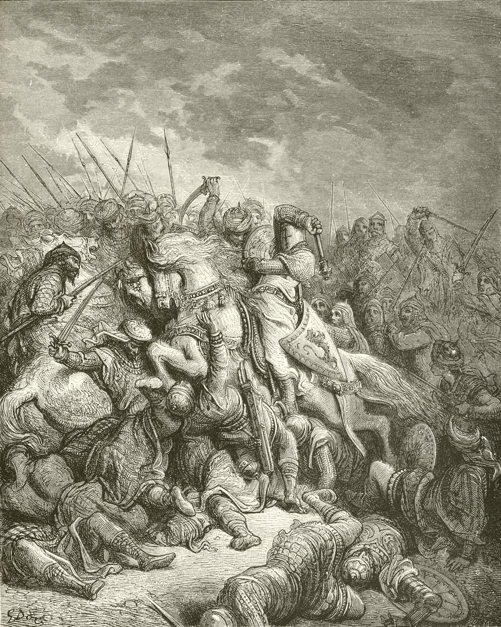 Richard at the Battle of Arsur by Gustave Dore