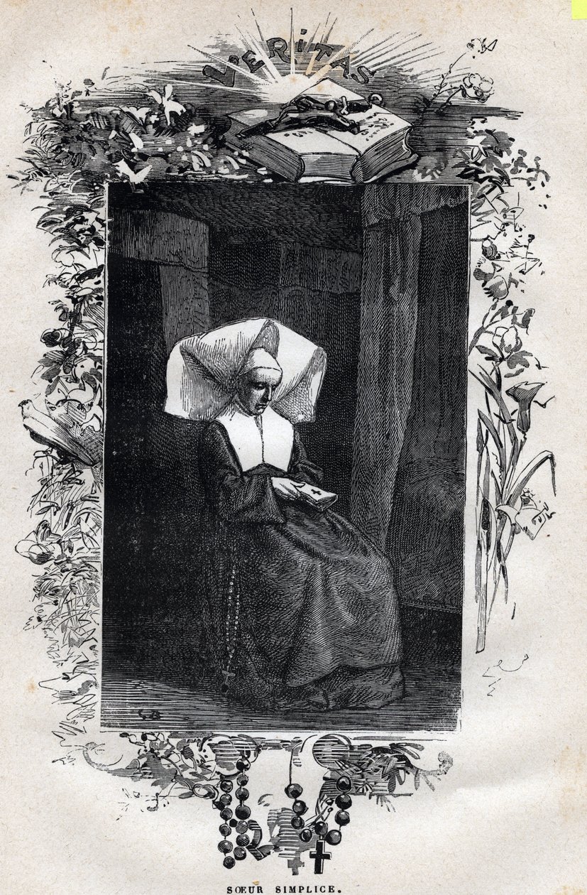 Portrait of Sister Simplice - Illustration by Gustave Brion for 'Les ...