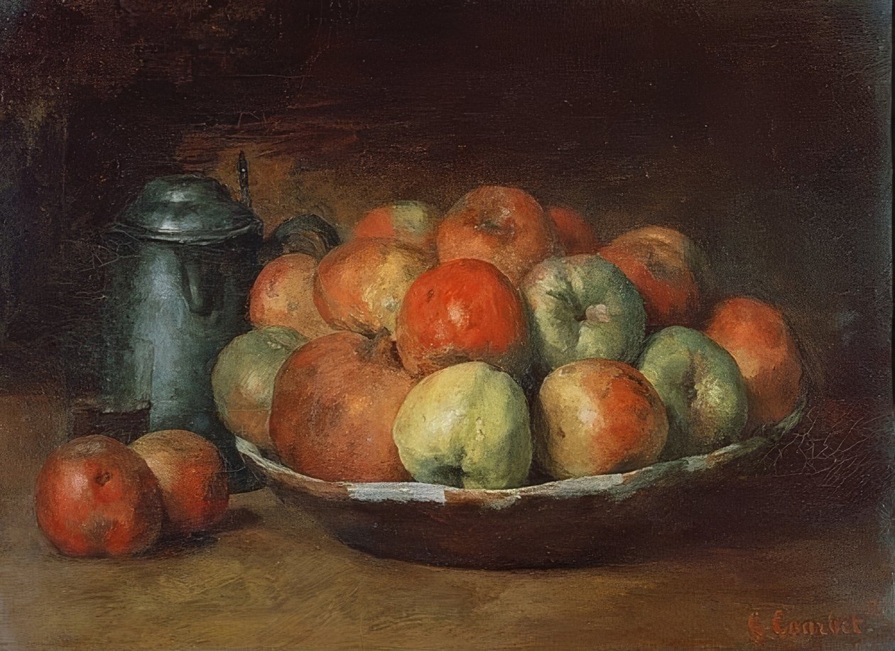 Still Life with Apples and a Pomegranate by Gustave Courbet